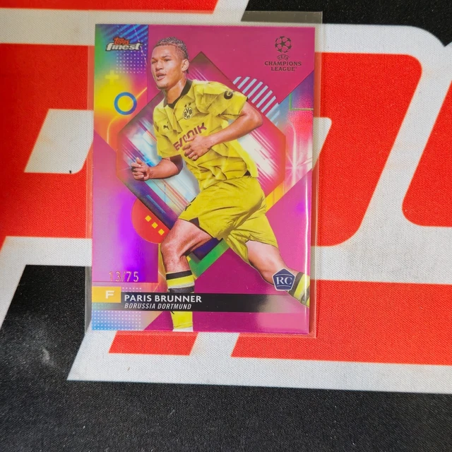 TOPPS CHROME UCC finest 24 PARIS BRUNNER BORUSSIA DORTMUND 13/75 EUR 10 ...