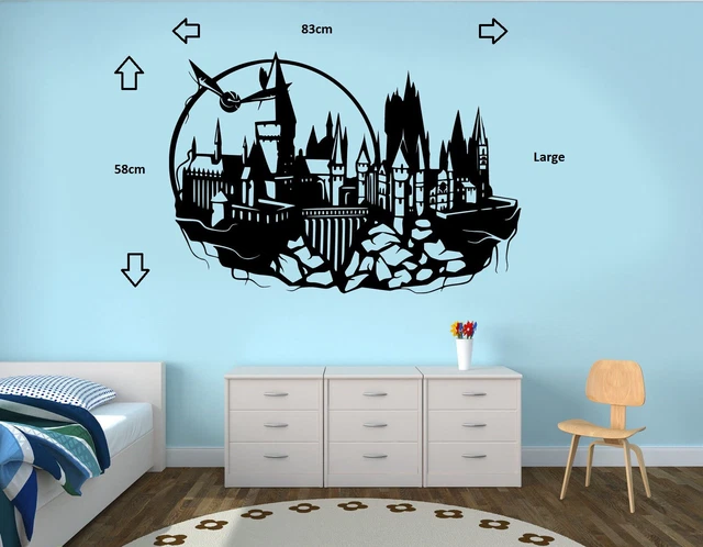 HOGWARTS WALL DECAL Harry Potter Castle Vinyl Sticker Kids Art Decor ...