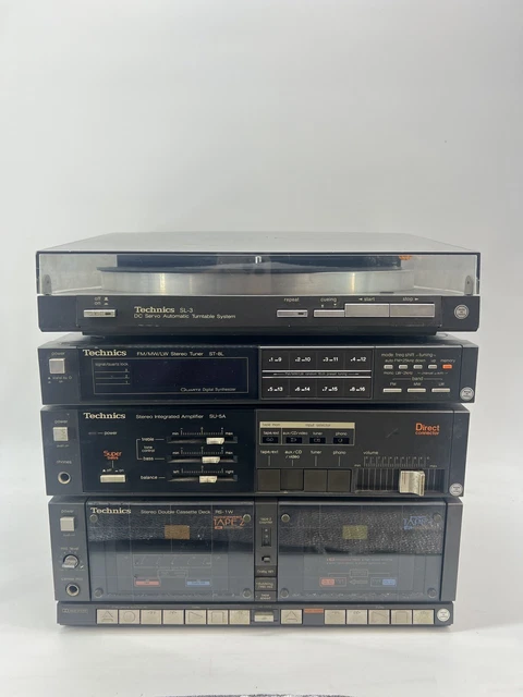TECHNICS VINTAGE STACK HiFi SL-3 Giradischi Amplificatore SU-5A ST-8L ...
