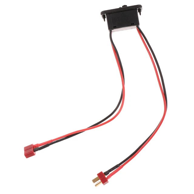 HIGH CURRENT LIPO Battery Switch T Plug w/ 18AWG 400mm Wire for RC Lipo ...