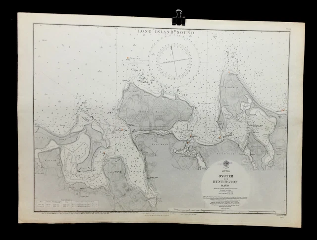 VINTAGE ADMIRALTY CHART. No. 2457. LONG ISLAND SOUND. 1856. £41.24 ...