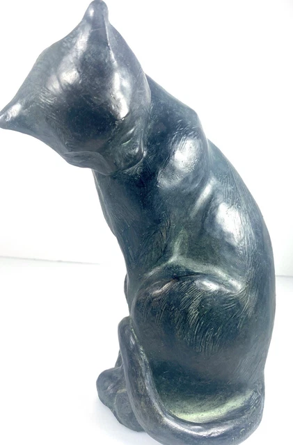 VINTAGE AUSTIN PRODUCTIONS Cat Sculpture by: Klara Sever 9.5" HEAVY ...