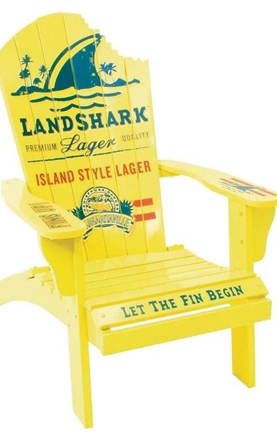 MARGHARITAVILLE WOODEN ADIRONDACK Chair Jimmy Buffet Landshark Bright ...