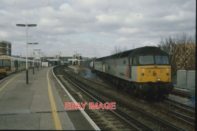 ORIGINAL 35MM SLIDE CLASS 47 LOCO NO 47157 & 47609 AT DARTFORD STATION ...