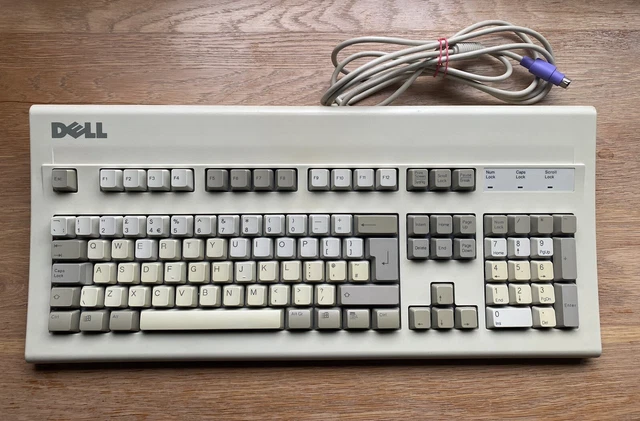 VINTAGE DELL AT102W Mechanical Keyboard PS/2 - GYUM90SK $90.61 - PicClick