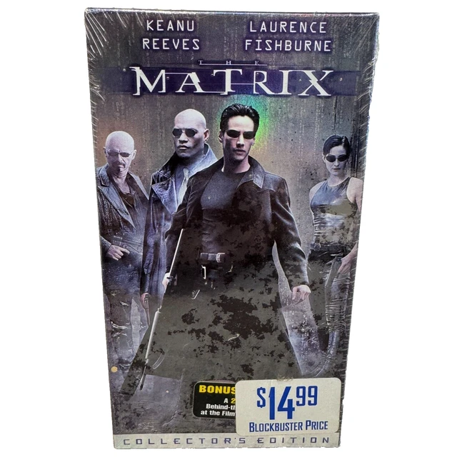 THE MATRIX VHS Blockbuster Tape, Vintage 1999, Keanu Reeves Action ...