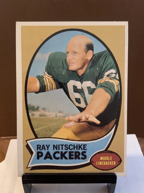 1970 TOPPS RAY NITSCHKE #55 Green Bay Packers excellent état *taché ...