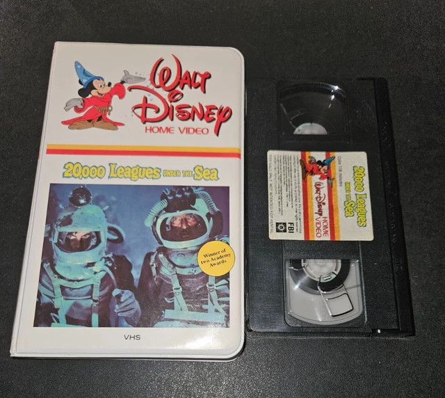 20,000 LEAGUES UNDER The Sea (VHS, 1954) Disney Rare White Big Box ...