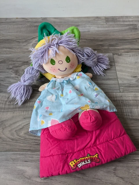 BLOOMING DOLLS HAND Puppet Pink Flower Pot Ragdoll vintage 1987 ...