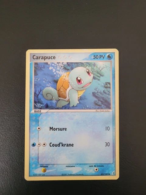 CARTE POKÉMON - Blox ex - Gardiens de cristal - Carapuce 63/100 - FR EUR 2,00 - PicClick FR