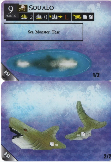 WIZKIDS PIRATES POCKETMODEL - Squalo (sea monster) PatOE 014 Uncommon £ ...