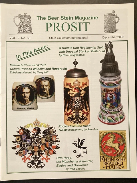 PROSIT BEER STEIN Magazine Volume 2 Number 68 Dec 2008 SCI Civil War ...