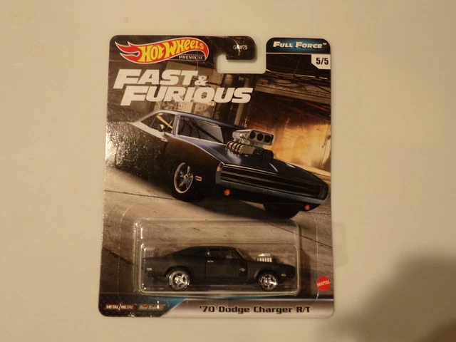 HOT WHEELS PREMIUM Fast & Furious Full Force 5/5 - '70 Dodge Charger R ...