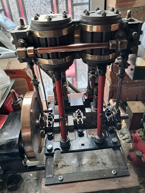 STUART NO.1 TWIN Cylinder Steam Engine, Marine Crossheds Balnced ...