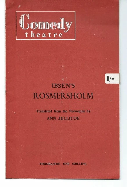 PEGGY ASHCROFT ROBERT HARDY ALAN DOBIE rosmersholm COMEDY + CLIPPINGS ...