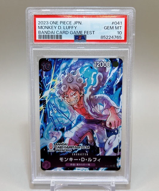 PSA 10 LUFFY P-041 GAMES Fest 23-24 World Tour Promo Carte Bandai Japon ...