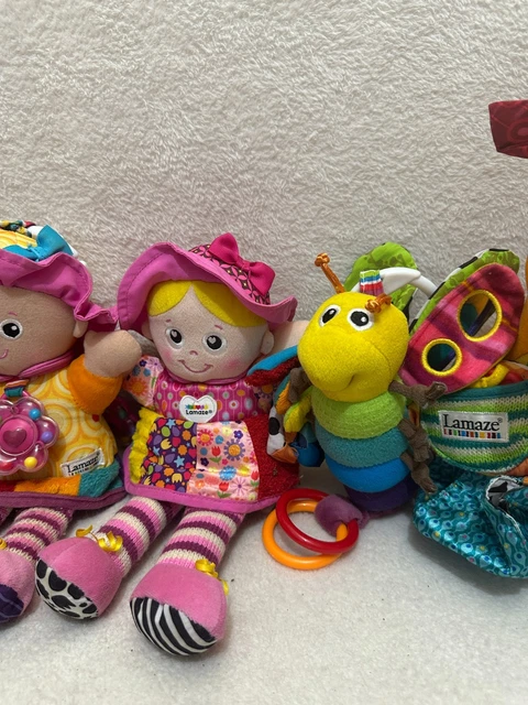 BUNDLE OF LAMAZE sensory soft toy plush Emily Kangaroo beaver dragonfly ...