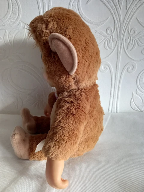 JAKKS PACIFIC ANIMAL Babies Nursery 14" Baby Monkey with Sound Soft ...