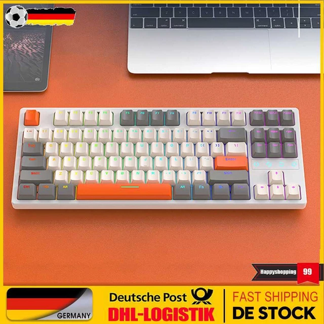 87 KEYS MECHANICAL Keyboard Ergonomics Mechanical Keyboard Keycaps for ...