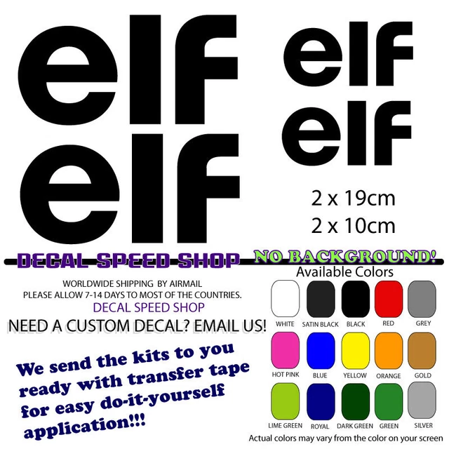 ELF ENDURANCE RACING Logo Decals retro formula super bike Grand Prix ...