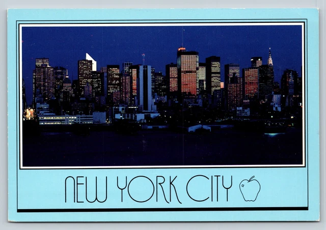NIGHT VIEW OF The Big Apple New York City New York 4x6 Postcard 1763 £5 ...