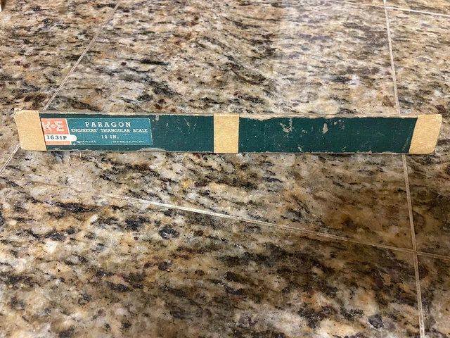 VINTAGE KEUFFEL & Esser Paragon 1631P Triangular Scale Drafting Ruler ...