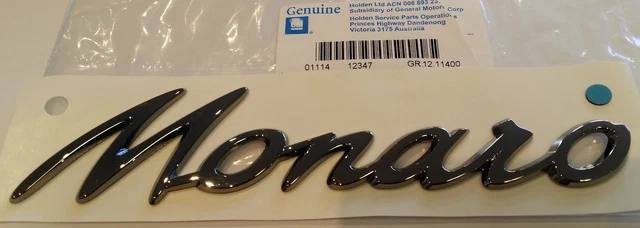 HOLDEN MONARO VZ CV8Z Emblem Badge Gunmetal Shadow Smoked Chrome VY ...