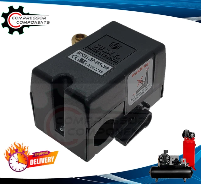 HEAVY DUTY AIR Compressor Pressure Switch 140-175 PSI 1 Port W ...