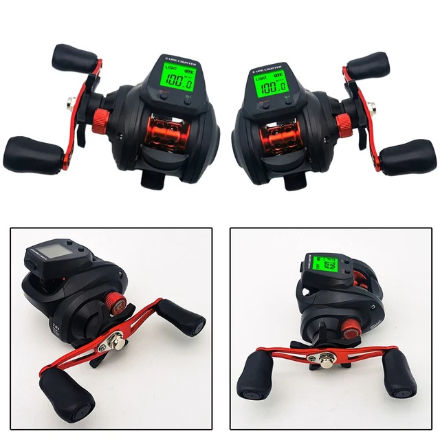 DIGITAL BAITCASTING REEL with Large Display Bite Alarm and 10kg Brake ...