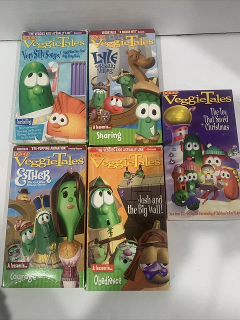 LOT OT 12 Kids VHS Wiggles Veggie tales Scooby Dip Care Bears Mickey ...