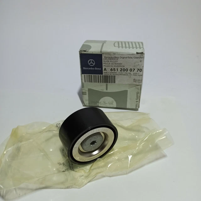 ORIGINAL NEW MERCEDES A6512000770 Rullo Tenditore/Puleggia Guida MOTORE ...