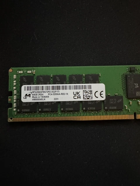 MICRON MTA36ASF8G72PZ-3G2F1TI 64GB PC4-3200AA Memory Module $150.00 ...