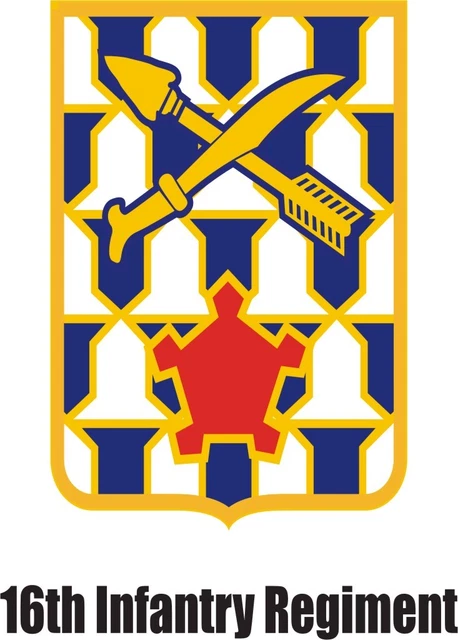 US ARMY 16TH Infantry Regiment Logo Vinyl Decal Car Window Wall ...