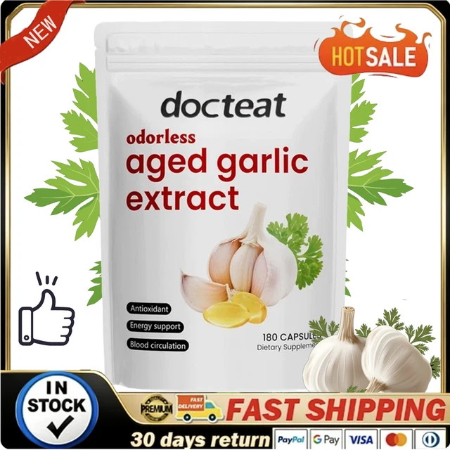 ODORLESS.GARLIC.PER.SERVINGS , 180 pieces 2 Years Aged Garlic Extract £ ...