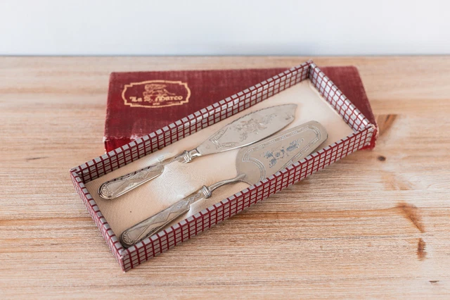 COFFRET SERVICE À Déssert Italien Argent La S. Marco / Pelle à Tarte et ...