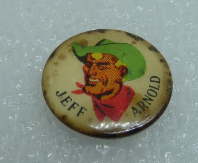 VINTAGE 1950S/60S Jeff Arnold - Cowboy Film Actor PIN BADGE - FREE UK P ...