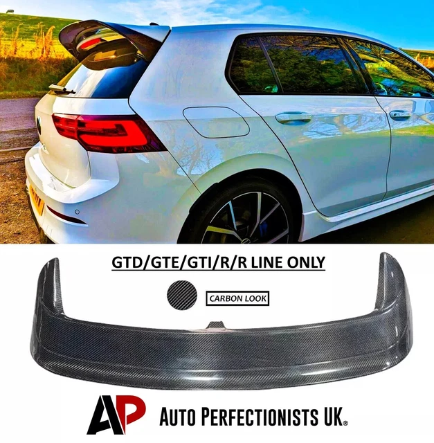 VW GOLF MK8 R GTD GTI CS Clubsport Style Carbon Rear Roof Spoiler Boot ...