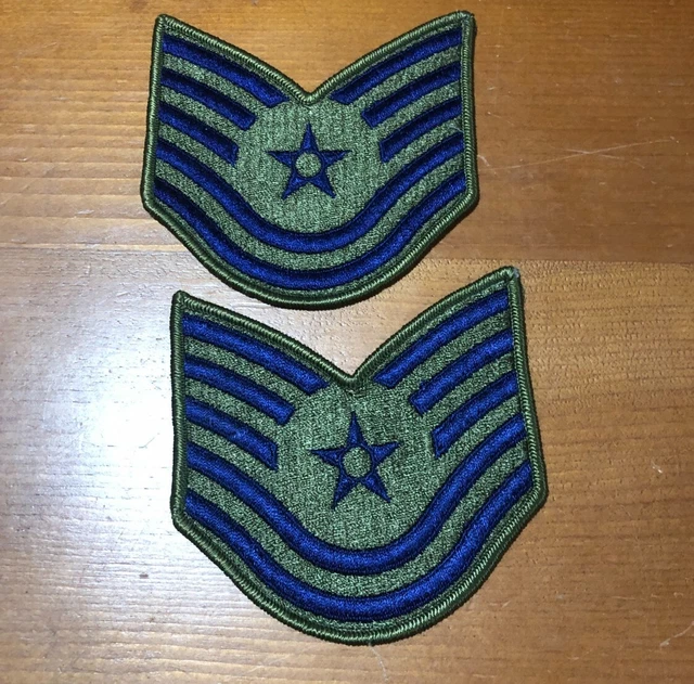 USAF RANK INSIGNIA technical sargent patches x 2 US air force EUR 10,90 ...