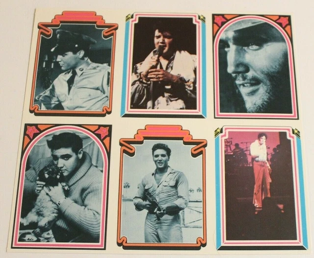VINTAGE ELVIS PRESLEY Trading card Uncut Sheet of 6 Cards 1978 #12 £16. ...