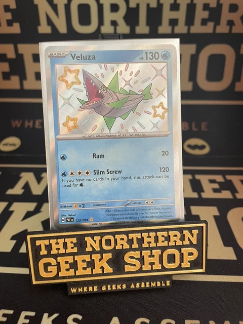 POKÉMON TCG VELUZA Scarlet & Violet: Paldean Fates 125/091 Holo Shiny ...