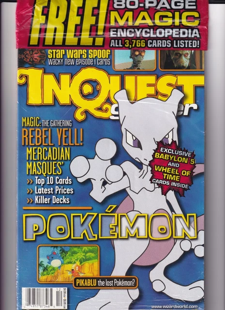 1999 DECEMBER INQUEST Gamer Magazine Pokemon Issue 56 Mewtwo (See ...