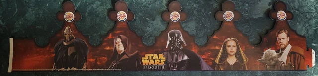 STAR WARS BURGER King Cardboard Crown, Episode III ,Revenge of the Sith ...