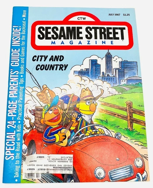 VINTAGE UNREAD PAGE condition SESAME STREET MAGAZINE July 1987 “City ...