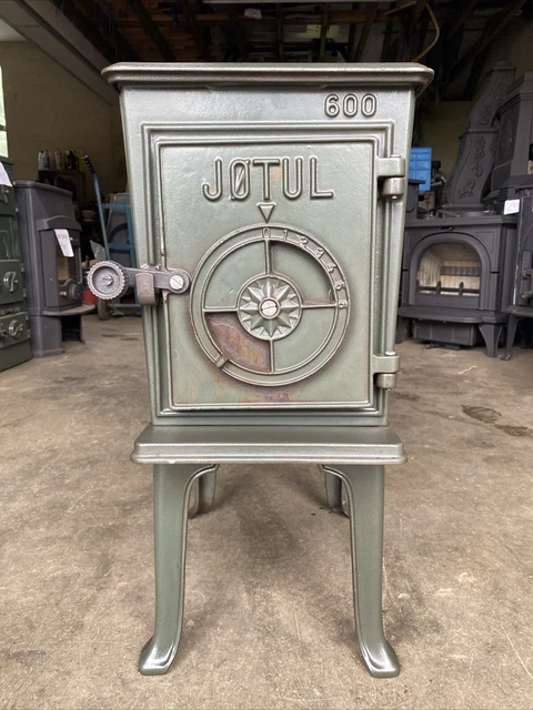 JOTUL 600 CLASSIQUE poêle à bois en fonte émail vert émail 5 pouces ...