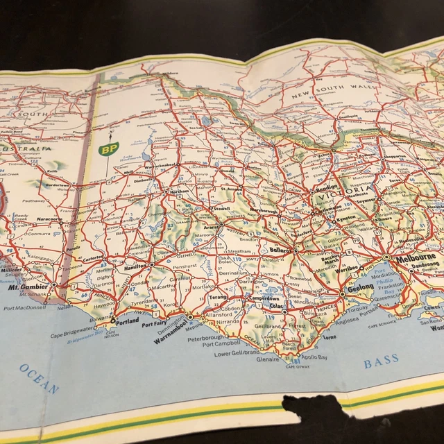 BP HIGHWAY MAP Sydney Melbourne Adelaide Vintage £9.53 - PicClick UK