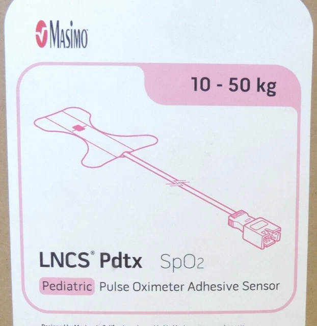 MASIMO 1860 SPO2 Pediatric Pulse Oximeter Adhesive Sensor 10-50kg 20/BX ...