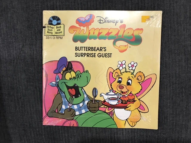 1985 RECORD & Book Disney's WUZZLES Butterbear's Surprise Guest SEALED ...