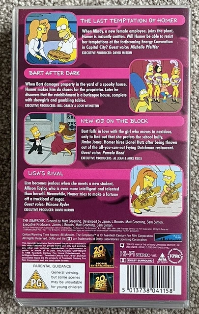 The Simpsons Sex Lies And The Simpsons Animated Vhs 1998 Tested And Working £500 Picclick Uk