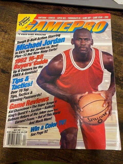 GAMEPRO MAGAZINE 1992 April "Michael Jordan, 1992 16-Bit Volume 4 ...