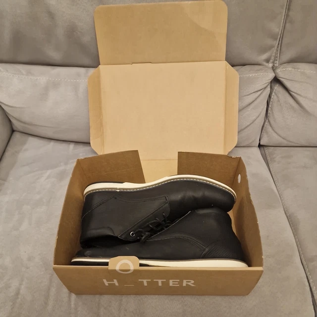 MATALAN BLACK FAUX Leather Chukka Boots Ankle Boots Size UK 11 EU 45 £ ...